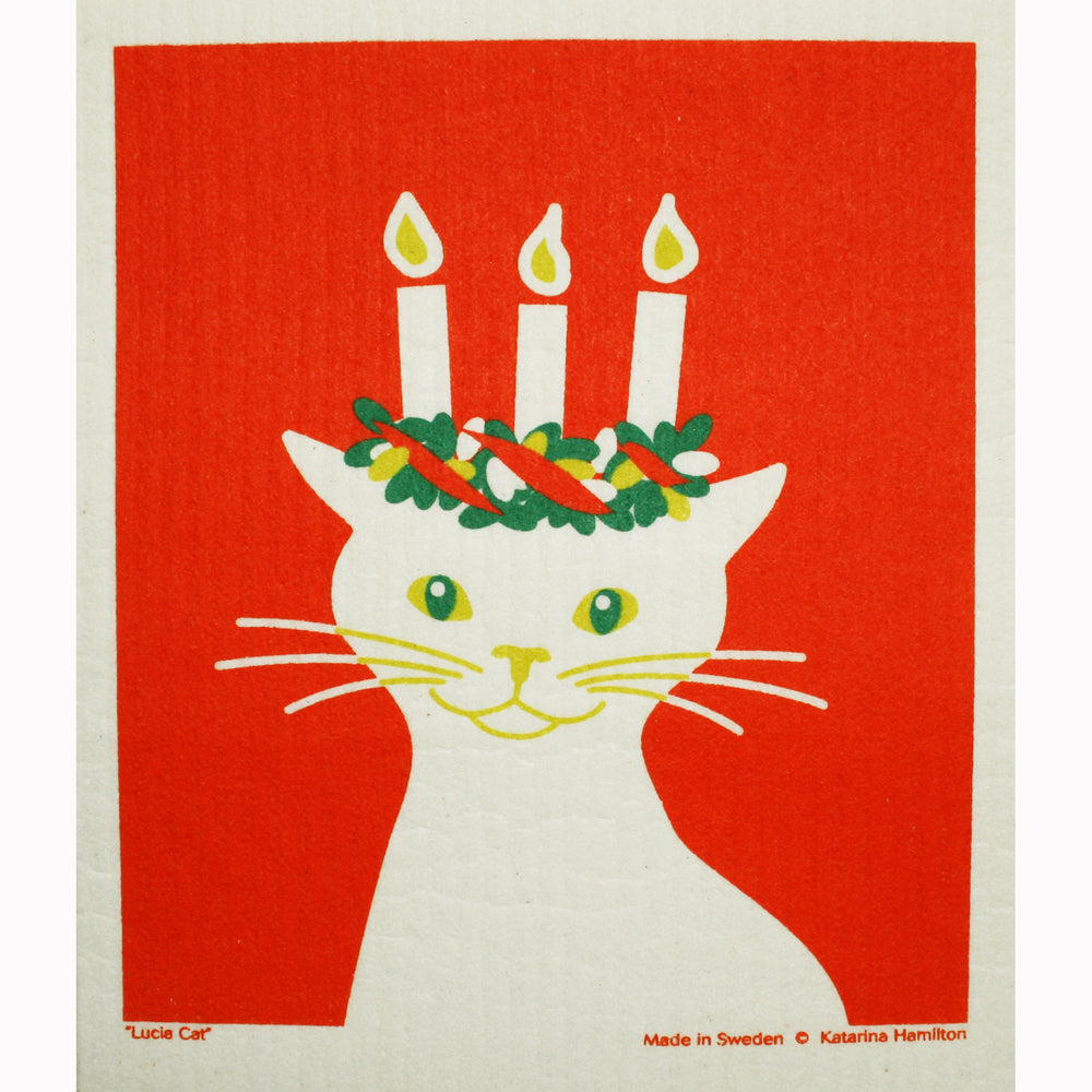 Swedish Dishcloth - Lucia Cat – Swedish-Dishcloths